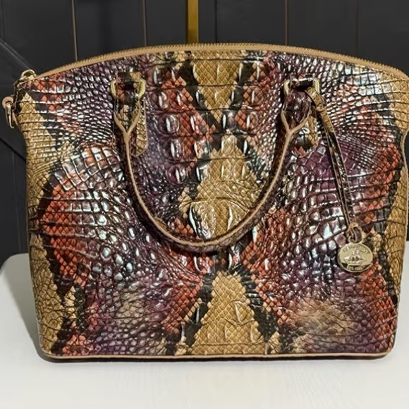 Brahmin | Bags | Brahmin Multicolor Snake Print Shoulder Bag | Poshmark